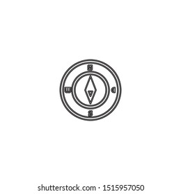 Simple Line Compass Logo Icon Design Stock Vector (Royalty Free ...