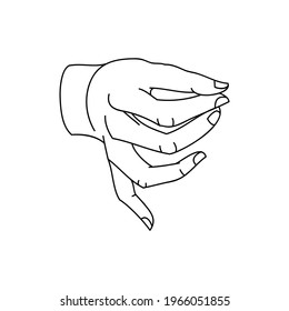 Simple Line Drawing Hand Stock Vector (Royalty Free) 1966051855 ...
