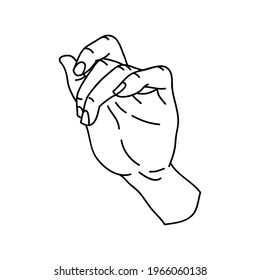 Simple Line Drawing Hand Perfect Home Stock Vector (Royalty Free ...