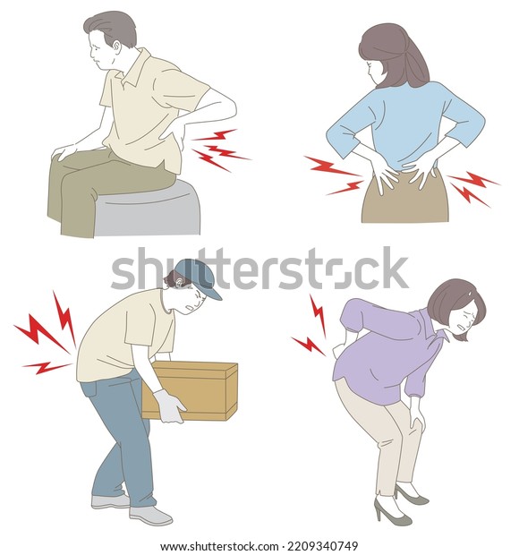 Simple Line Drawing Illustration People Suffering Stock Vector (Royalty ...