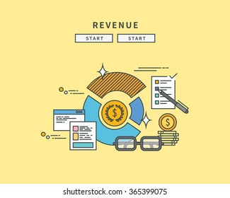 Simple Line Flat Design Revenue Modern Stock Vector (Royalty Free ...