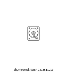 Simple Line Hard Drive Logo Icon Stock Vector (Royalty Free) 1513511213 ...