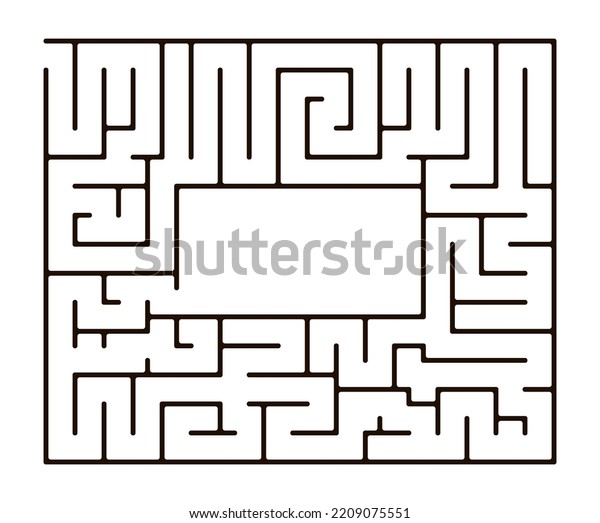 Simple Line Maze Labyrinth On White Stock Vector (Royalty Free ...