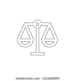 Simple Line Scales Logo Icon Design Stock Vector (Royalty Free ...
