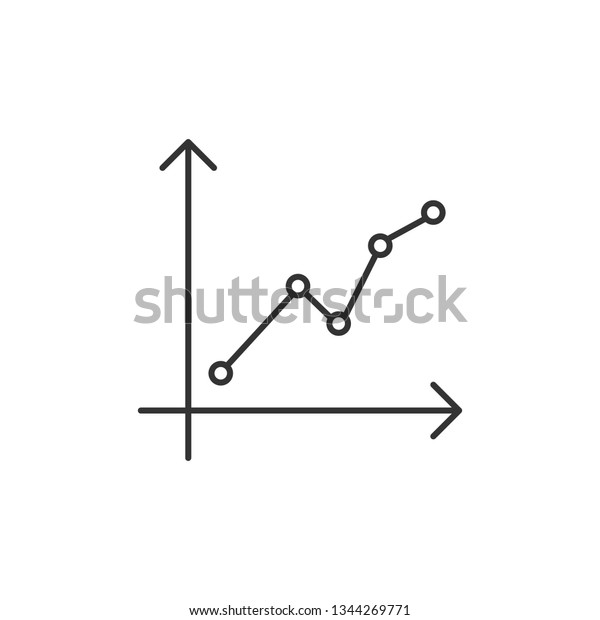 Simple Liner Graph Icon Business Infographics Stock Vector (Royalty ...