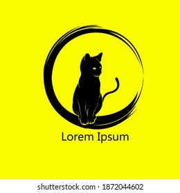 Simple Little Cat Logo Design Would Stock Vector (Royalty Free ...