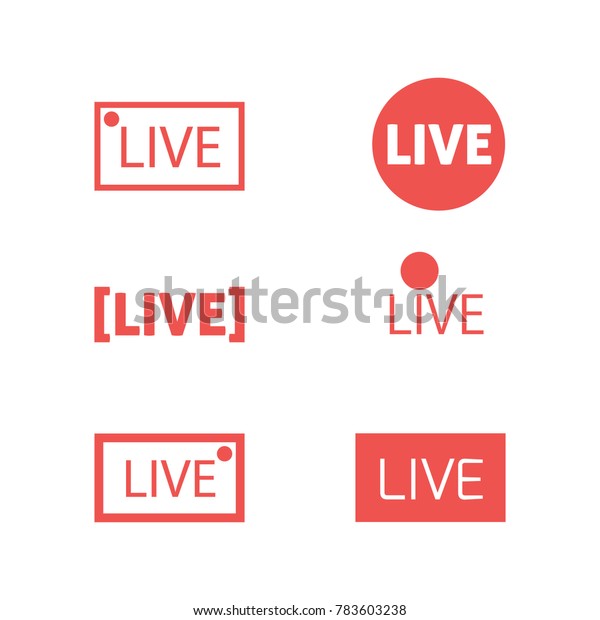 단순 라이브 아이콘 스톡 벡터(로열티 프리) 783603238