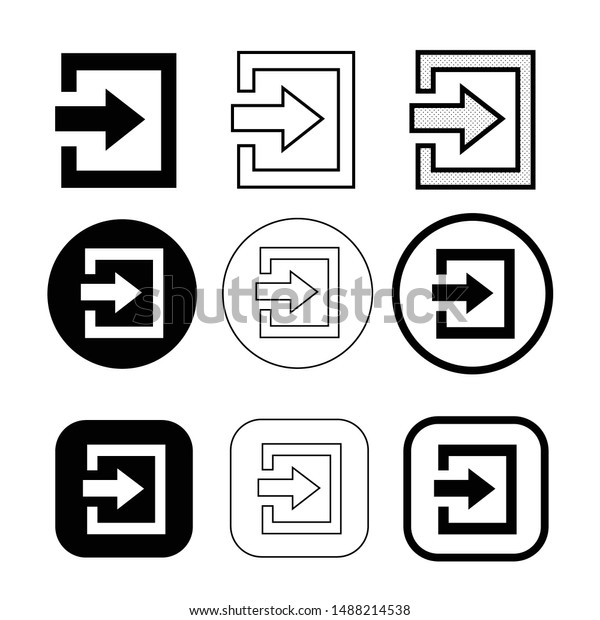 Simple Login Sign Icon Sign Design Stock Vector (Royalty Free ...