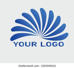 Simple Logo Blue Color Background Stock Vector (Royalty Free ...