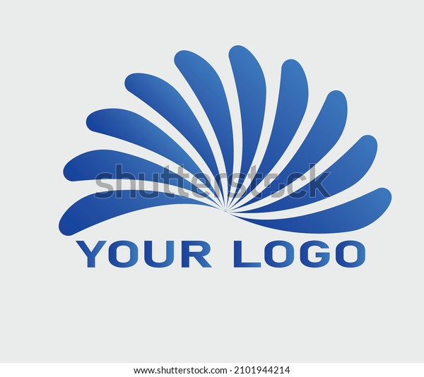 Simple Logo Blue Color Background Stock Vector (Royalty Free ...