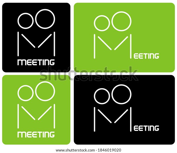 Simple Logo Business Remote Working Virtual Stock Vector (Royalty Free ...