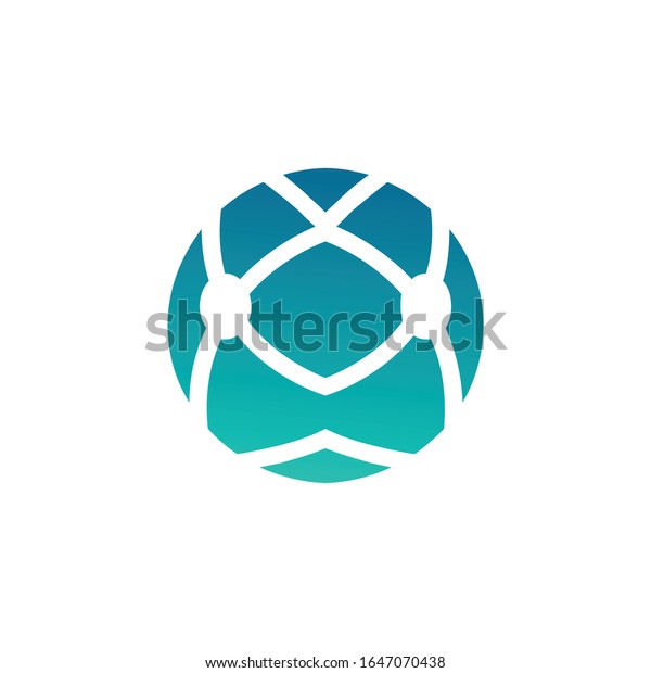 Simple Logo Circle Design Illustration Network Stock Vector (Royalty ...
