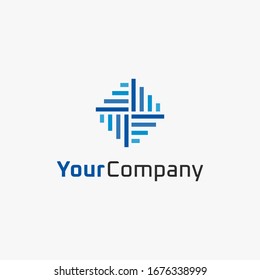 Simple Logo Design Rotating Bar Chart Stock Vector (Royalty Free ...