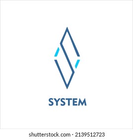 Simple Logo Icon System On White Stock Vector (Royalty Free) 2139512723 ...