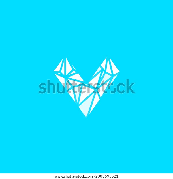 Simple Logo Illustration Letter V Origami Stock Vector (Royalty Free ...
