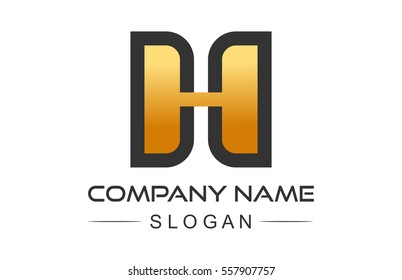 Simple Logo Letter H Outline Stock Vector (Royalty Free) 557907757 ...