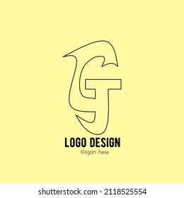 Simple Logo Merged Gj Letters Stock Vector (Royalty Free) 2118525554 ...