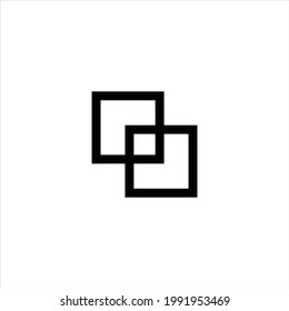 Simple Logo Two Squares Merged Into Stock Vector (Royalty Free ...