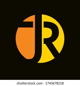 Simple Logotype Letter J R Isolated Stock Vector (Royalty Free ...