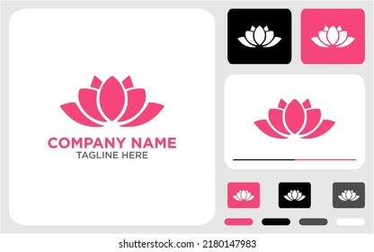 Simple Lotus Flower Logo Design Stock Vector (Royalty Free) 2180147983 ...