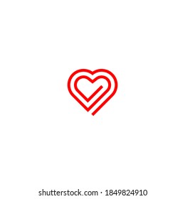 Simple Love Logo Design Creative Stock Vector (Royalty Free) 1849824910 ...