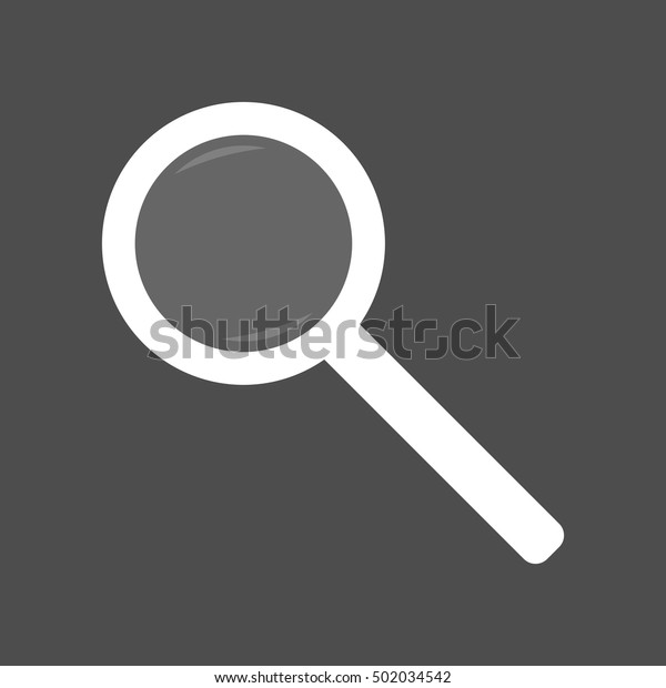 Simple Magnifier White Icon On Dark 스톡 벡터(로열티 프리) 502034542 | Shutterstock