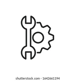 Simple Maintenance Line Icon Stroke Pictogram Stock Vector (Royalty ...