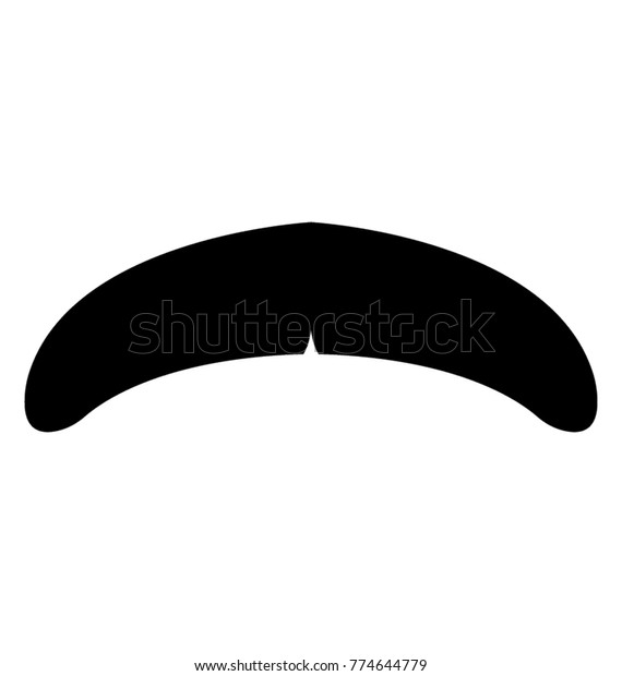 Simple Makeout Bandit Mustache Solid Icon Stock Vector (Royalty Free ...