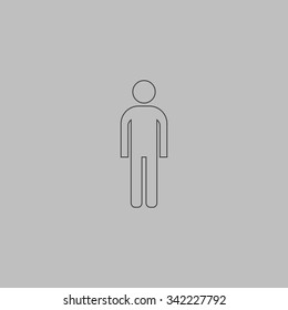 Simple Man Outline Black Simple Vector Stock Vector (Royalty Free ...