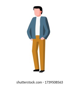 Simple Man Person Vector Illustration Stock Vector (Royalty Free ...