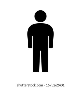 Simple Man Silhouette Icon Vector Image Stock Vector (Royalty Free ...