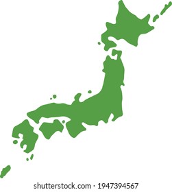 Simple Map Japan Illustration Stock Vector (Royalty Free) 1947394567 ...