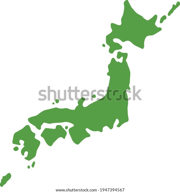 Simple Map Japan Illustration Stock Vector (Royalty Free) 1947394567 ...