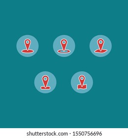 Simple Map Location Icon Set Stock Vector (Royalty Free) 1550756696 ...