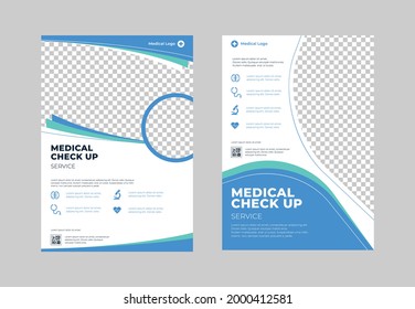 Simple Medical Check Flyer Template Stock Vector (Royalty Free ...