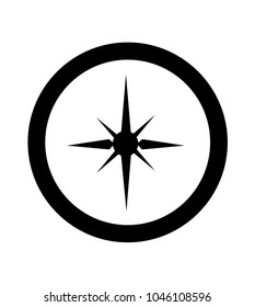 Simple Minimal Black Compass Logo Stock Vector (Royalty Free ...