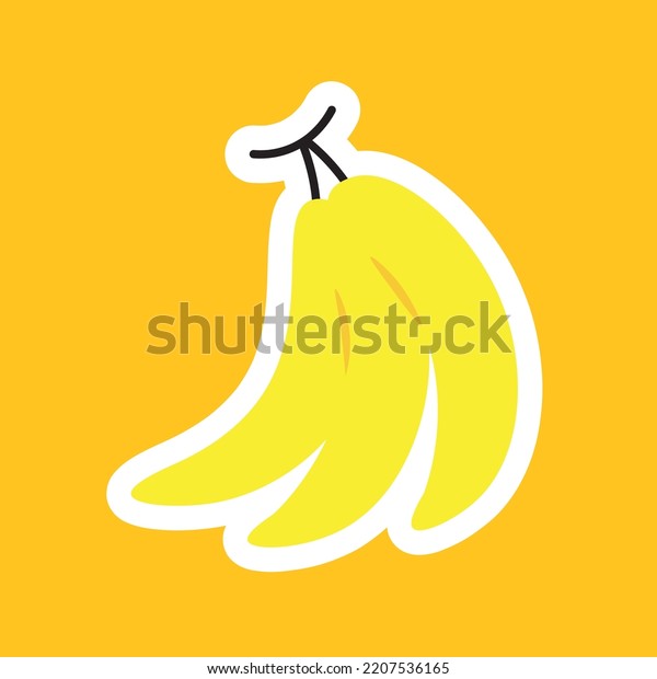 Simple Minimalist Banana Vector Illustration Stock Vector (Royalty Free ...