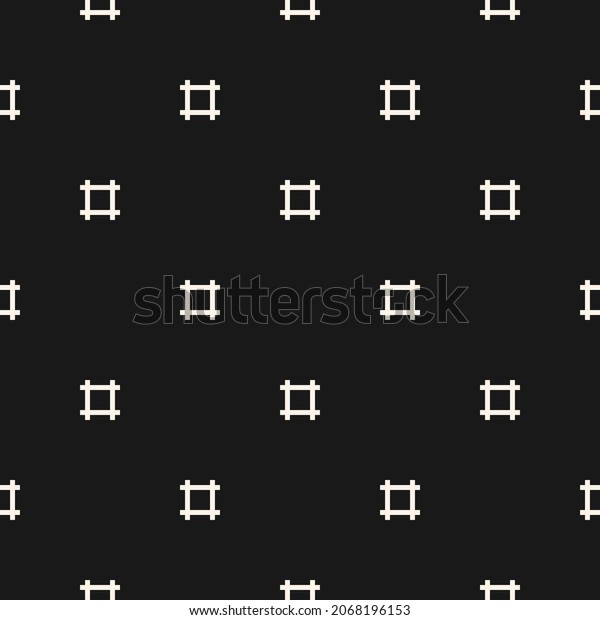 Simple Minimalist Black White Seamless Pattern Stock Vector (Royalty ...