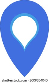 Simple Minimalist Blue Location Logo Stock Vector (Royalty Free) 2009854040
