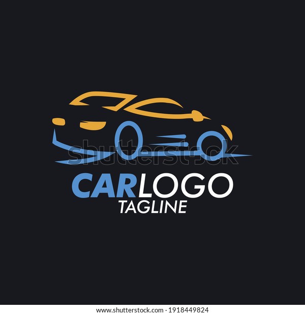 Simple Minimalist Car Logo Design Stock Vector (Royalty Free ...