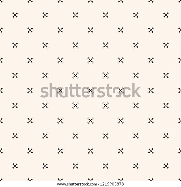 Simple Minimalist Floral Texture Geometric Seamless Stock Vector ...