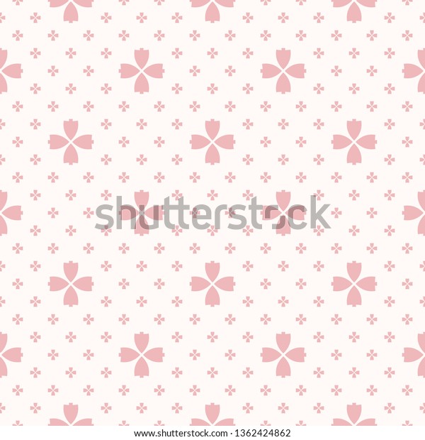 Simple Minimalist Floral Texture Geometric Seamless Stock Vector ...