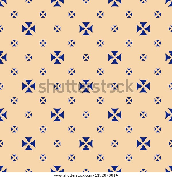 Simple Minimalist Geometric Floral Texture Seamless Stock Vector ...