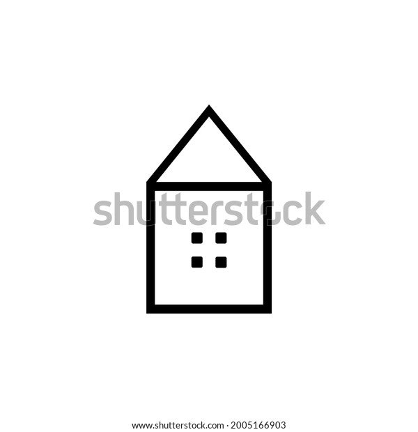 Simple Minimalist House Lineart Design Stock Vector (Royalty Free ...