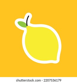 Simple Minimalist Lemon Vector Illustration Stock Vector (Royalty Free ...
