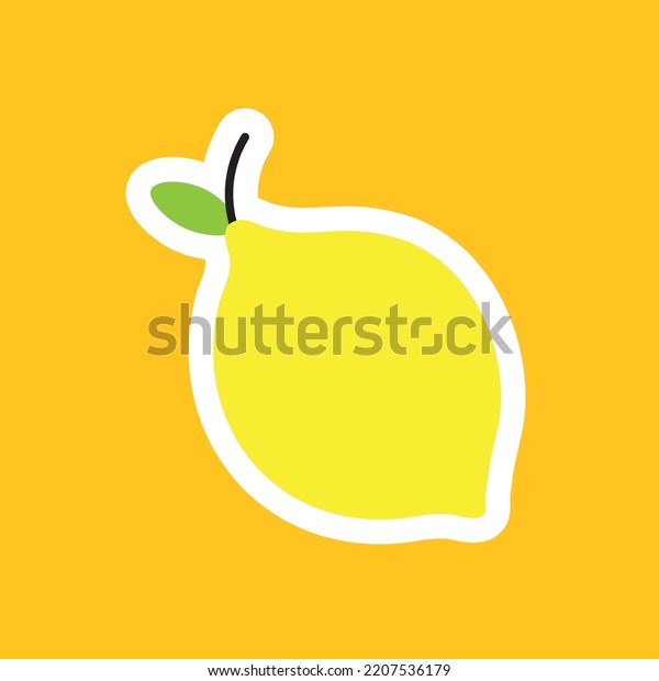 Simple Minimalist Lemon Vector Illustration Stock Vector (Royalty Free ...