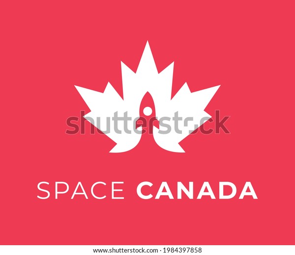 Simple Minimalist Space Canada Logo Design Stock Vector (Royalty Free ...