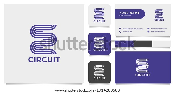 Simple Minimalist Track Race Circuit Logo Stock Vector (Royalty Free ...