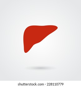 Simple Minimalistic Flat Trendy Liver Icon Stock Vector (Royalty Free ...