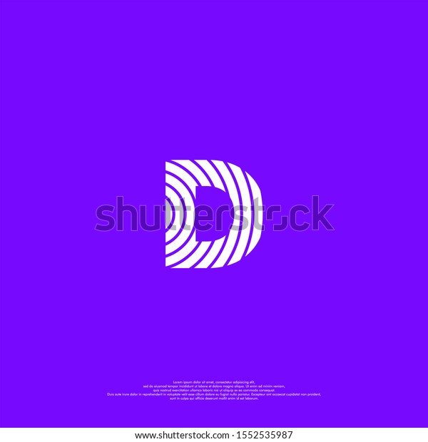Simple Modern Abstract White D Logo Stock Vector (Royalty Free ...